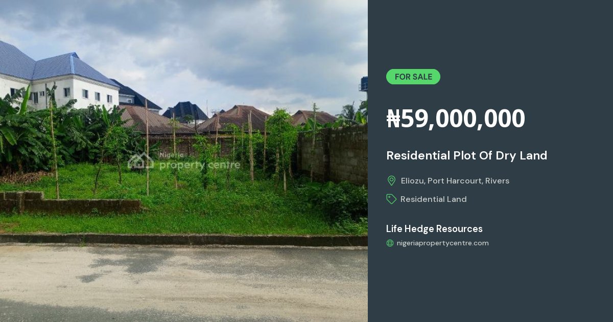For Sale: Residential Plot Of Dry Land, Paradise Estate, Shell ...
