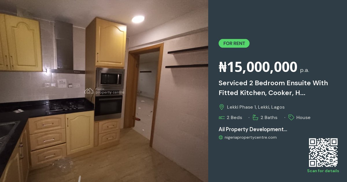 For Rent: Serviced 2 Bedroom Ensuite With Fitted Kitchen, Cooker, Heat ...