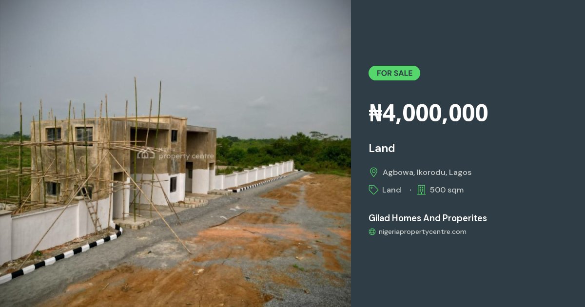 For Sale: Land, 2 Minutes From The New Lagos Nysc Camp, Agbowa, Ikorodu ...