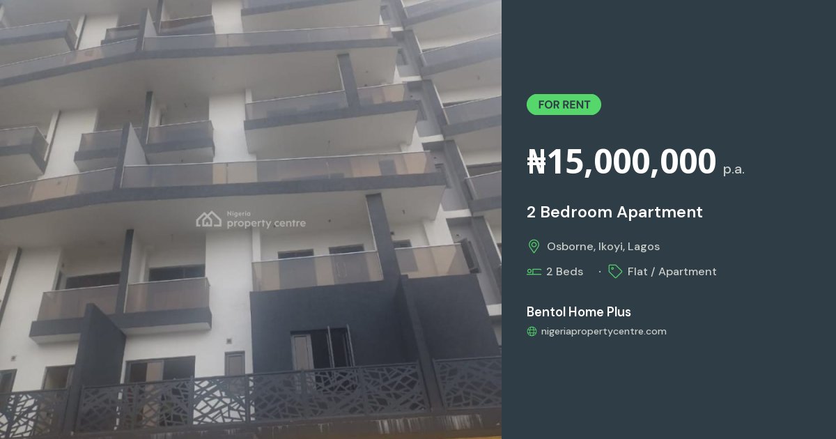 For Rent: 2 Bedroom Apartment, Osborne, Ikoyi, Lagos | 2 Beds | Nigeria ...