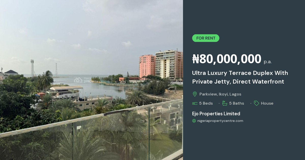 For Rent: Ultra Luxury Terrace Duplex With Private Jetty, Direct ...