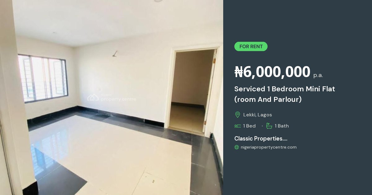 For Rent: Serviced 1 Bedroom Mini Flat (room And Parlour), Elf Petrocam ...