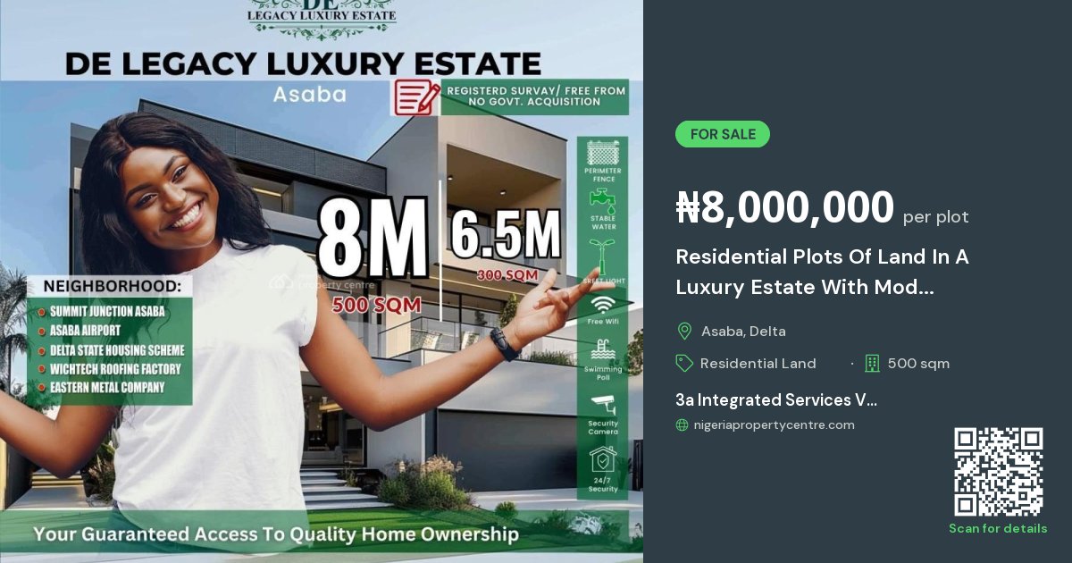 For Sale: Residential Plots Of Land In A Luxury Estate With Modern ...