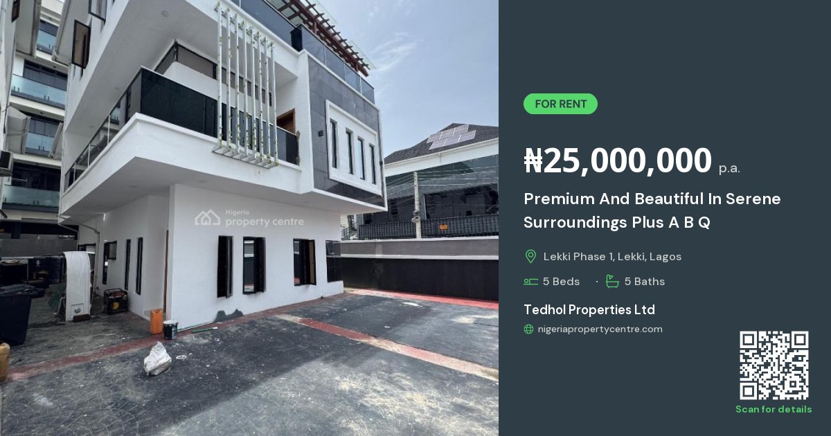 For Rent: Premium And Beautiful In Serene Surroundings Plus A B Q ...
