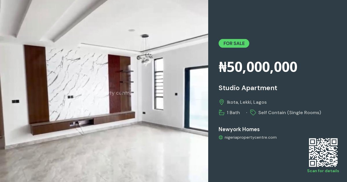 For Sale: Studio Apartment, Ikota, Lekki, Lagos | 1 Baths | Nigeria ...