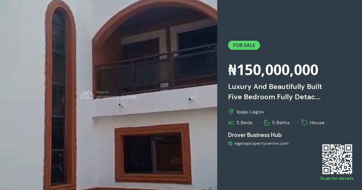 For Sale: Luxury And Beautifully Built Five Bedroom Fully Detached ...