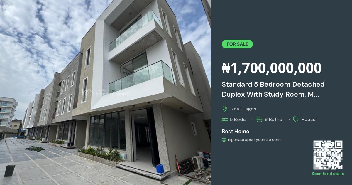 For Sale: Standard 5 Bedroom Detached Duplex With Study Room, Mini ...