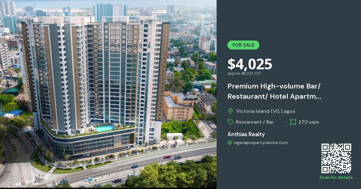 For Sale: Premium High-volume Bar/ Restaurant/ Hotel Apartment Space ...