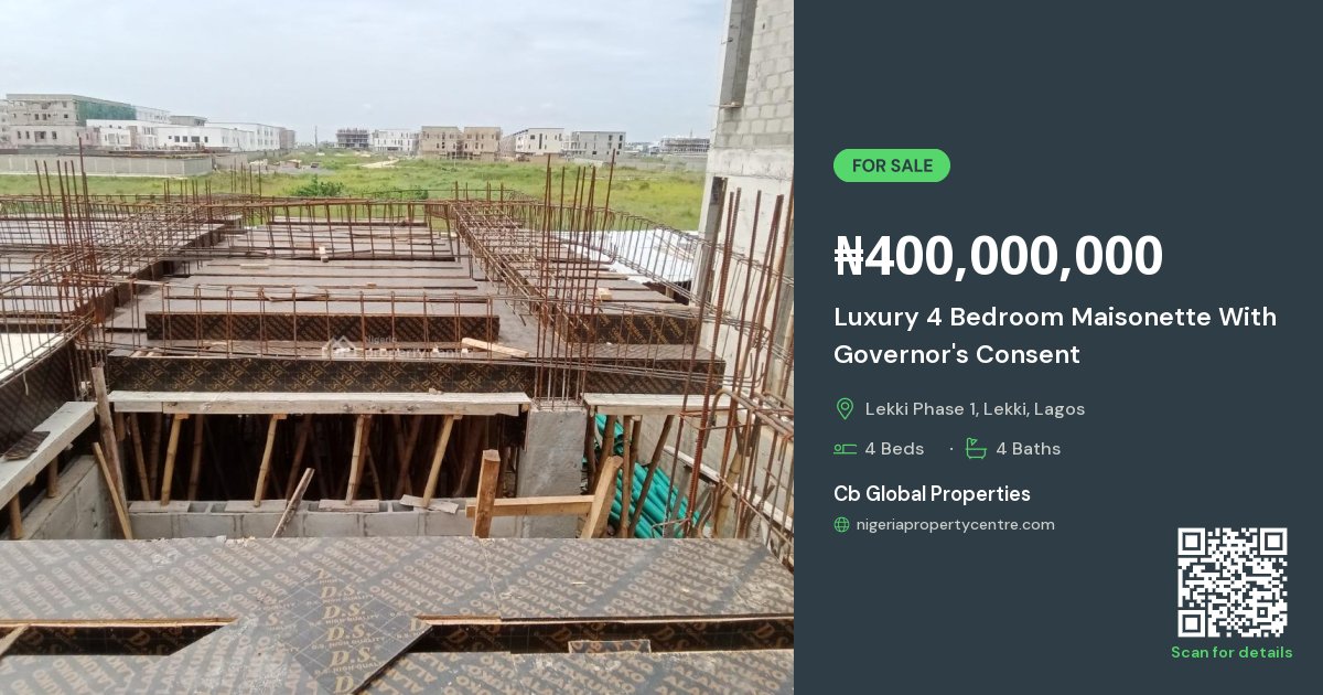 For Sale: Luxury 4 Bedroom Maisonette With Governor's Consent, Laguna ...