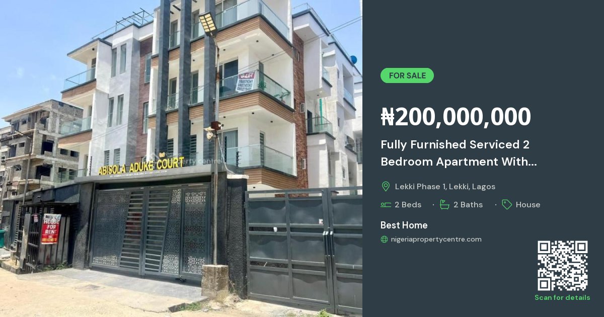 For Sale: Fully Furnished Serviced 2 Bedroom Apartment With An Elevator ...