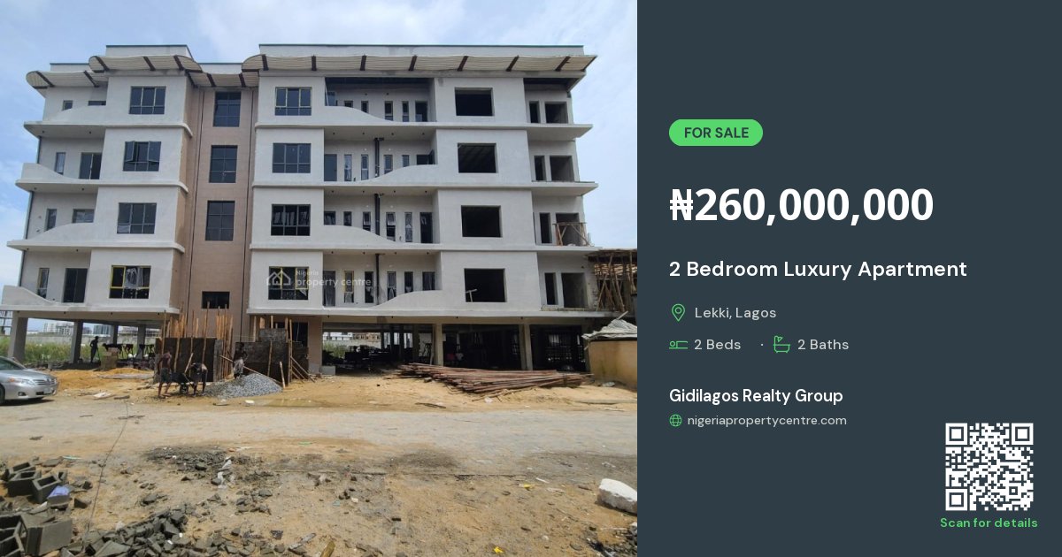 For Sale: 2 Bedroom Luxury Apartment, Lekki, Lagos | 2 Beds, 2 Baths ...