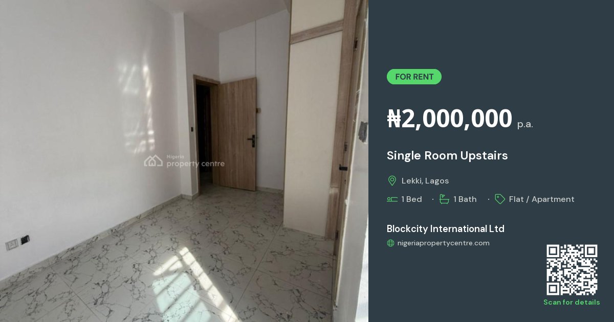 For Rent: Single Room Upstairs, Royal Pine Estate, Orchid, Lekki, Lagos ...
