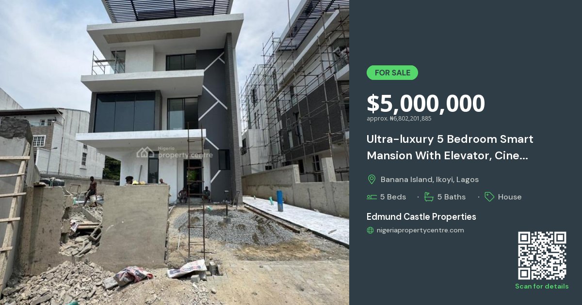 For Sale: Ultra-luxury 5 Bedroom Smart Mansion With Elevator, Cinema ...