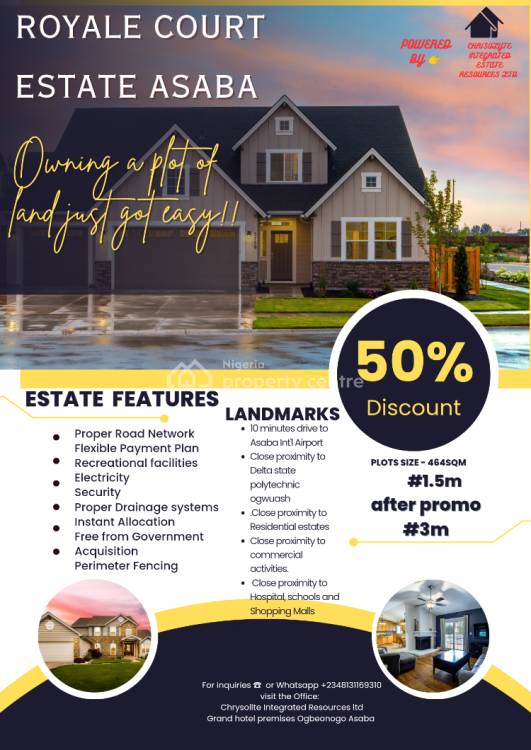 For Sale: Plots Of Lands Available At The Royale Court Estate Asaba ...