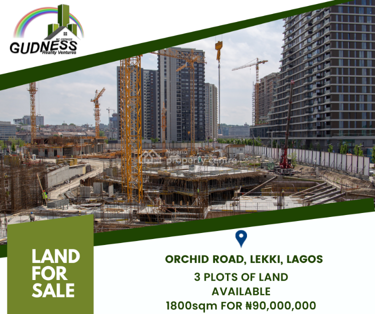 For Sale: 3 Plots Of Land Measuring 1800sqm, Orchid Road, Lekki, Lagos ...