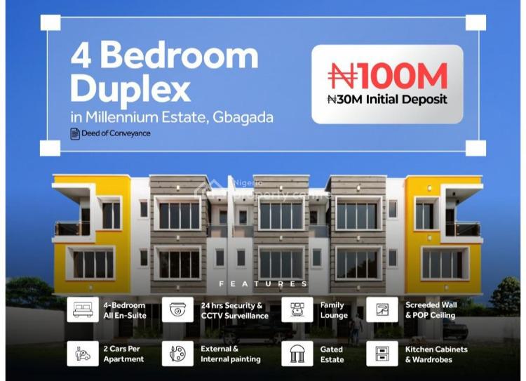 For Sale: 4 Bedroom Terrace Apartments, Millennium Estate,, Gbagada, Lagos | 4 Beds, 5 Baths ...