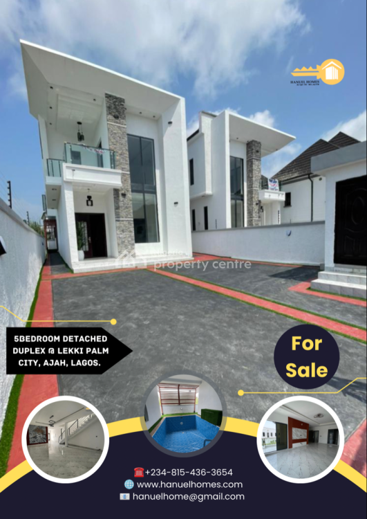 For Sale: 5 Bedroom Detached Duplex, Lekki Palm City, Ajah, Lagos | 5 ...