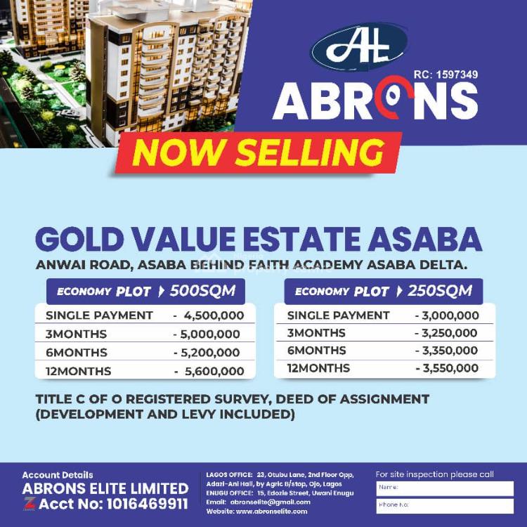 For Sale: Elite Gold Value Estate, Anwai Road, Behind Faith Academy ...