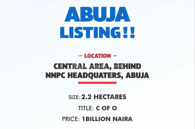 For Sale: Hectares Of Land, Behind Nnpc Headquarters, Central Business ...