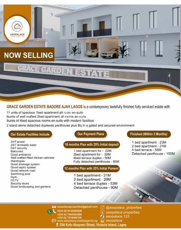 For Sale: Offplan 1 Bedroom, Seaside Estate, Badore, Ajah, Lagos | 1 ...