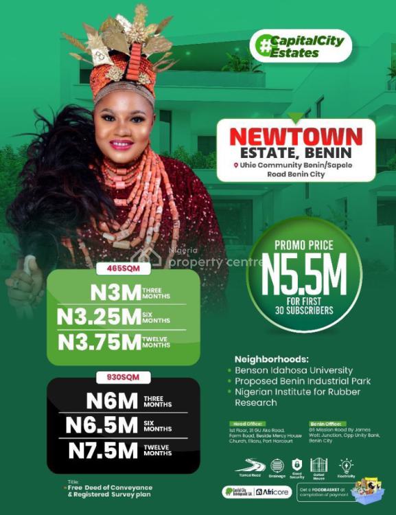 For Sale: Strategically Location, Newtown Estate Uhie Community Benin ...