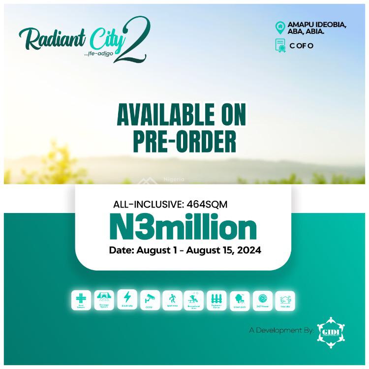 For Sale: C Of O Land With 12 Months Payment Plan, Radiant City 2, Aba, Abia (Ref: 2394828)