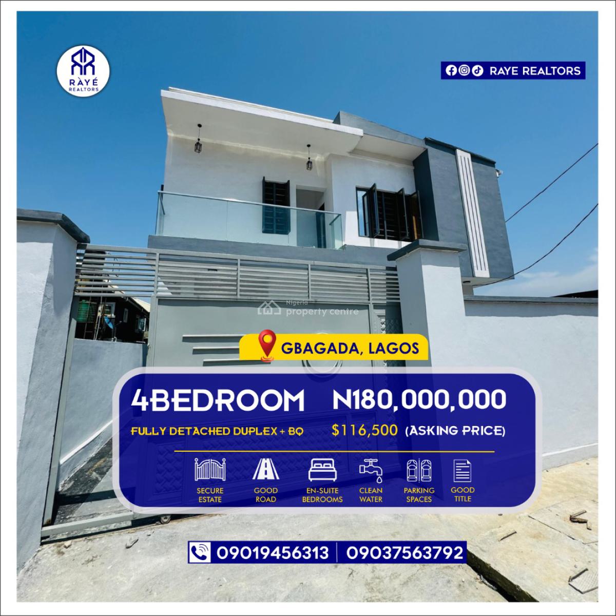For Sale: Elegantly Built 4 Bedroom Fully Detached Duplex With Study ...